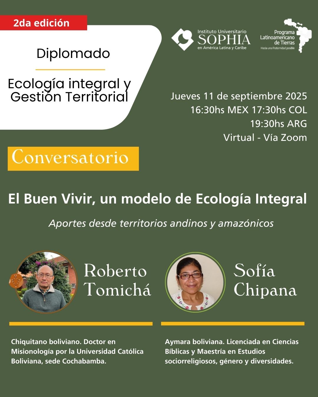 “El Buen Vivir, un modelo de Ecología Integral”, webinar gratuito con ...